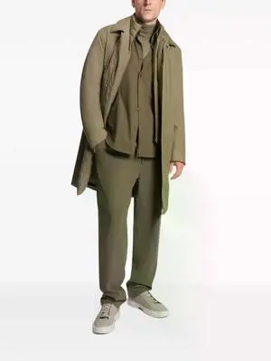 BOSS Ribbed Long-sleeve Shirt Brown