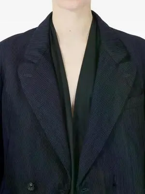 MAISON MARGIELA Striped Double-breasted Blazer