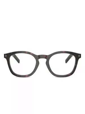Prada Round Frame Tortoiseshell Glasses - Brown