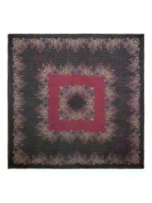 Etro Floral Paisley Cashmere Shawl - Black