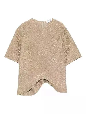 NICCOLO PASQUALETTI Onda Textured Short-sleeve Top