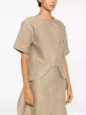 NICCOLO PASQUALETTI Onda Textured Short-sleeve Top