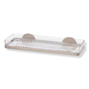 IDESIGN Self-adhesive Shower Shelf With Razor Holder - Satin