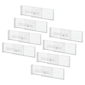 IDESIGN 8-pack Plastic Adjustable Deep Drawer Dividers - One-color