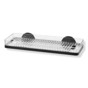 IDESIGN Self-adhesive Shower Shelf With Razor Holder - Matte Black