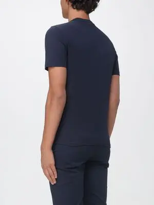 K-WAY Slim Fit Cotton T-shirt With Contrasting Logo And A Crew Neck - Navy