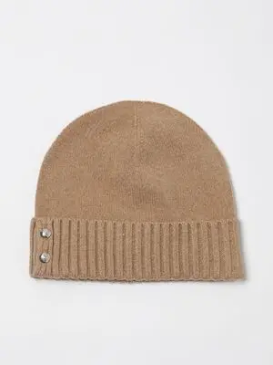 Ralph Lauren Beanie With Gold Tone Embellishments - Camel