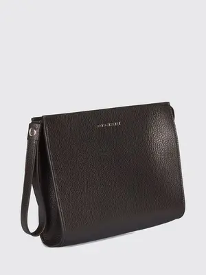 Orciani Grained Calfskin Pouch With Wrist Strap