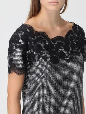 Ermanno Scervino Lace Trimmed Dress - Black