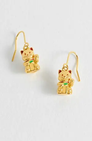 Estée Lauder Lucky Cat Drop Earrings