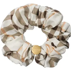 Burberry Check Silk Scrunchie Pebble Beige