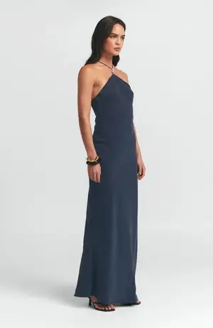 ST MRLO Anais Slip Maxi Dress - Shadow Navy