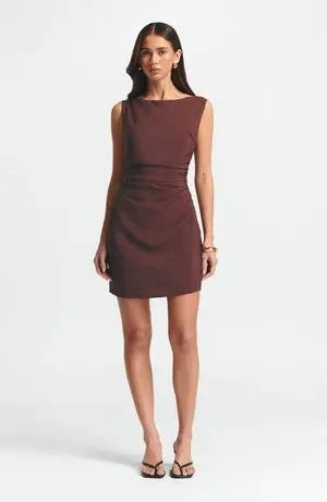 ST MRLO Sara Mini Dress - Burgundy