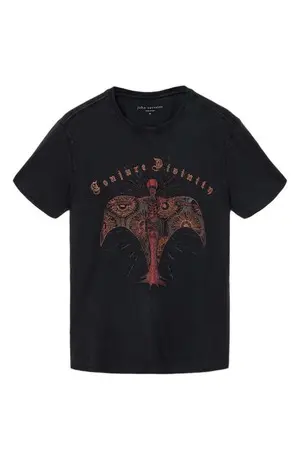 John Varvatos Deco Goddess Embellished Organic Cotton T-shirt