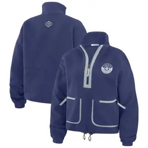 WEAR BY ERIN ANDREWS Toronto Maple Leafs Polar Fleece Half-zip Jacket - Blue