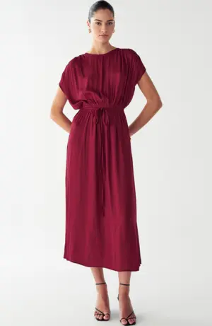 WILLA Carol Tucked Midi Dress