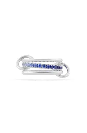 SPINELLI KILCOLLIN Petunia Ombré Blue Sapphire Linked Ring - Silver