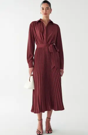 WILLA Mckenzi Midi Blouson Dress