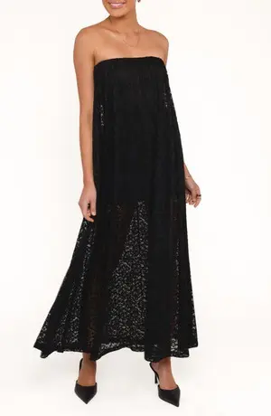 Cut Out Lace Evening Maxi Dress