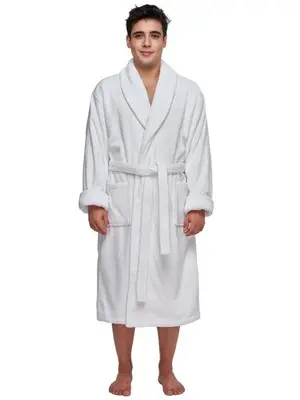 ARUS Luxury Turkish Cotton Heavy Robe - White