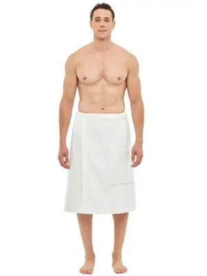 ARUS Gots Certified Organic Cotton Shower Wrap - White