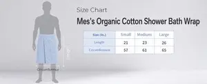 ARUS Gots Certified Organic Cotton Shower Wrap - White