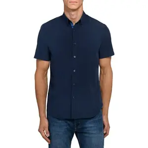 CON.STRUCT Solid Woven Short Sleeve Basic - Navy