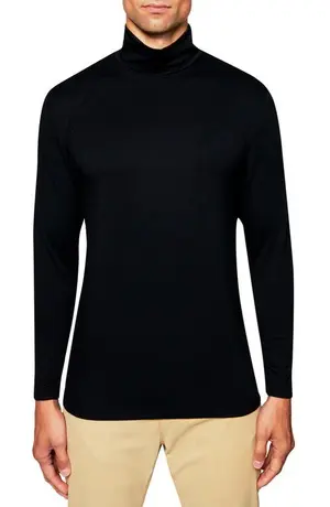CON.STRUCT Mock Neck Long Sleeve Shirt - Black