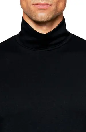 CON.STRUCT Mock Neck Long Sleeve Shirt - Black
