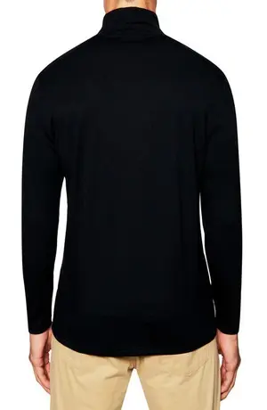 CON.STRUCT Mock Neck Long Sleeve Shirt - Black