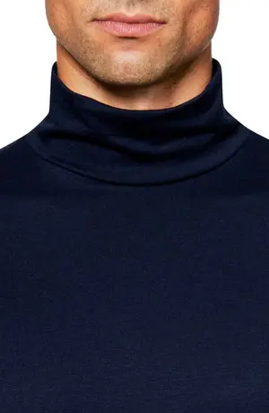 CON.STRUCT Mock Neck Long Sleeve Shirt - Navy