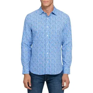 CON.STRUCT Amber Floral Woven Long Sleeve Basic - Chambray Blue