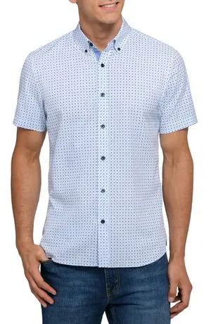 CON.STRUCT Dash Duo Woven Short Sleeve Basic - White/blue
