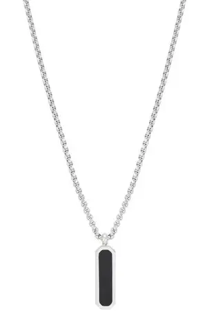 Estée Lauder Black Onyx Pendant Necklace - Silver/gold