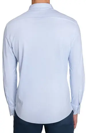 BROOKLYN BRIGADE Long Sleeve Knit Shirt With Wavy Print