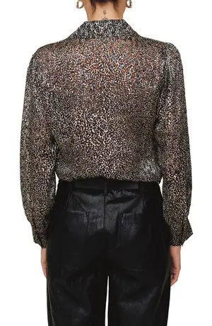 Bella Dahl Leopard Print Bishop Sleeve Shirt