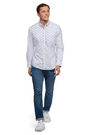BROOKLYN BRIGADE Diamond Print Oxford Basic - White