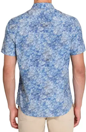BROOKLYN BRIGADE Branches Woven Short Sleeve Basic - Navy/teal