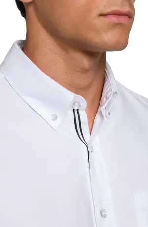 BROOKLYN BRIGADE Solid Oxford Woven Long Sleeve Basic - White