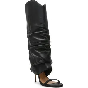 Steve Madden Ravine Knee High Boots - Black Leather