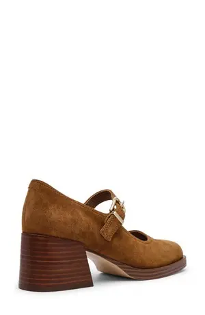 Steve Madden Lisbon Mary Jane Pumps - Chestnut Suede
