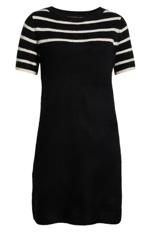 Halogen Stripe Short Sleeve Sweater Dress