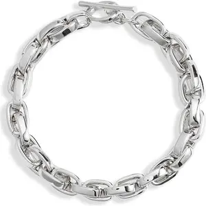 Nordstrom Demi Fine Chain Toggle Bracelet - Sterling Silver Plated