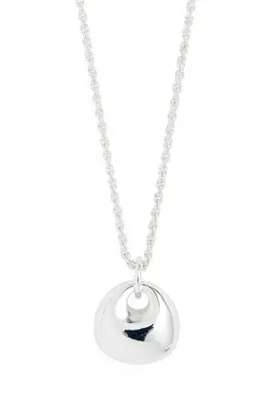 Nordstrom Demi Fine Sculpted Pendant Chain Necklace - Sterling Silver Plated