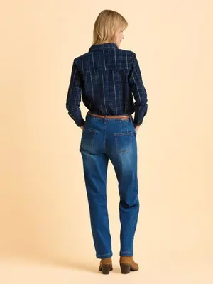 BRAKEBURN Frances Long Sleeve Checked Shirt