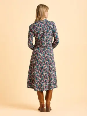 BRAKEBURN Charlotte Long Sleeve Shirt Midi Dress