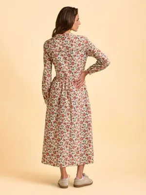 BRAKEBURN Bella Long Sleeve Shirt Midi Dress