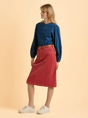 BRAKEBURN Auri Long Sleeve Denim Shirt