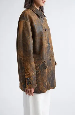 NACKIYE Yoko Distressed Leather Jacket