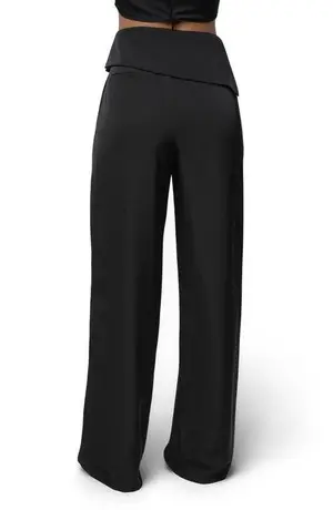 JLUXLABEL High Waist Wide-leg Pants - Black